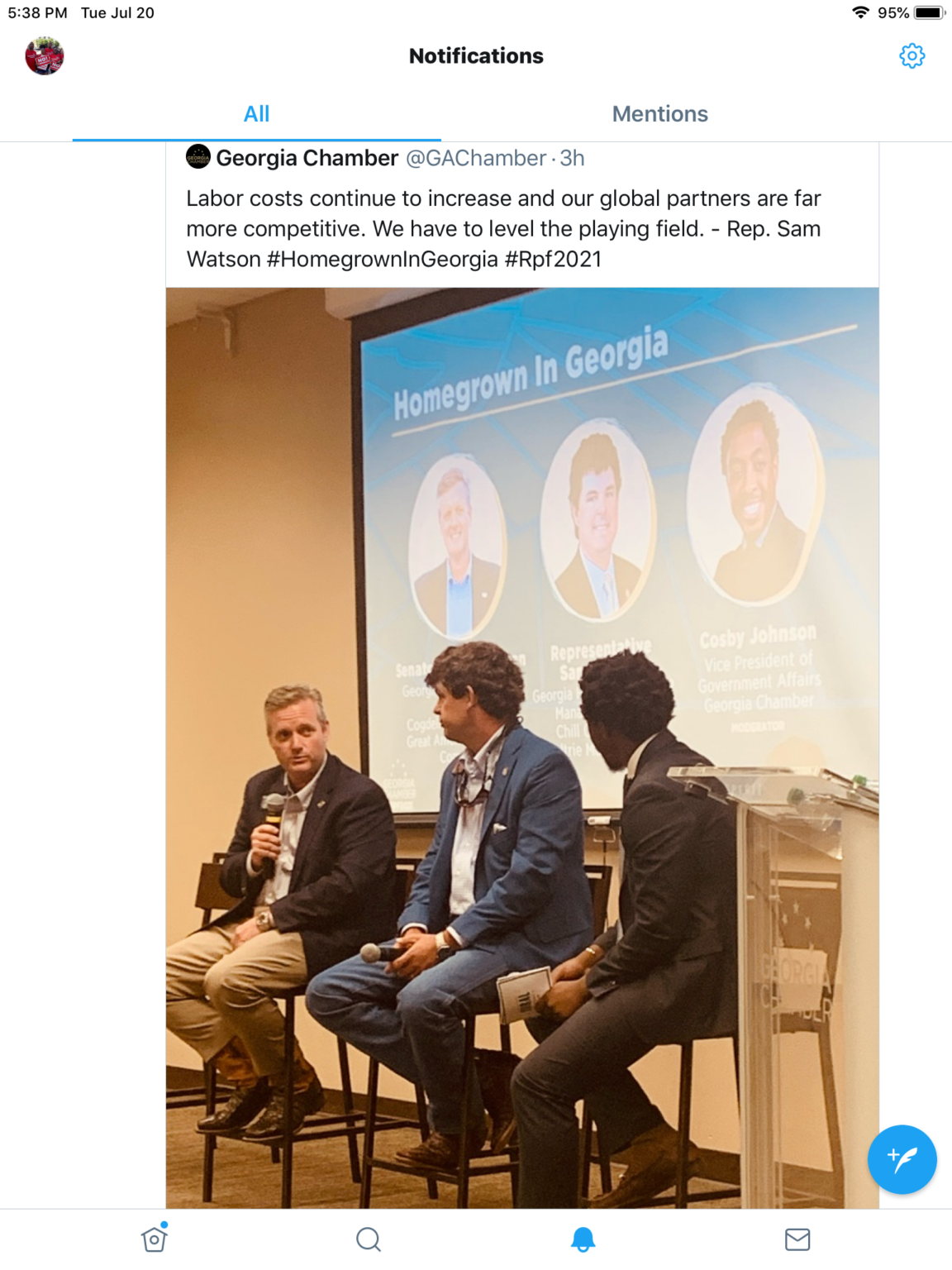 Georgia State Rep Sam Watson (R) on American Wages: Then and Now ...