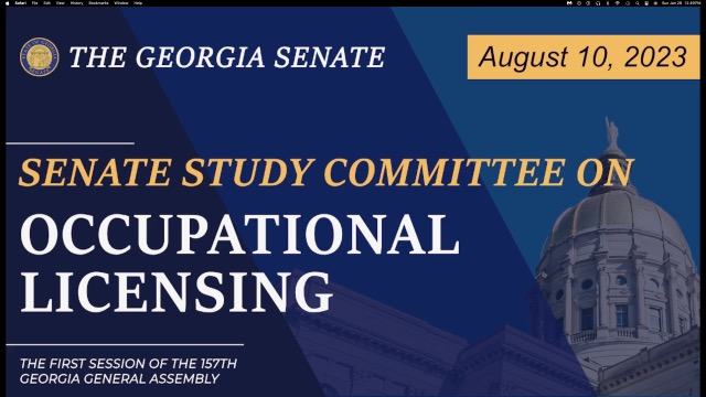 GA Senate study committee recommends occupational licensing reciprocity ...